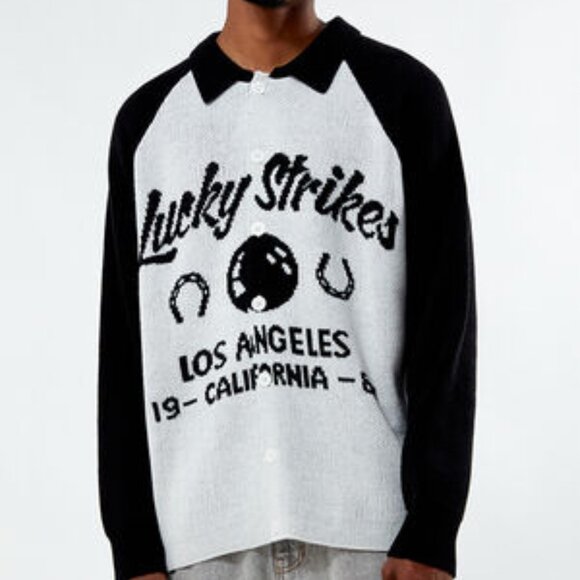 PacSun | Sweaters | Nwt Pacsun Lucky Strike Collared Sweater | Poshmark